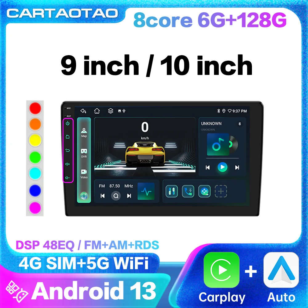 9-10-inch-Car-Radio-Carplay-Android-Auto-Multimedia-Video-Player-GPS ...
