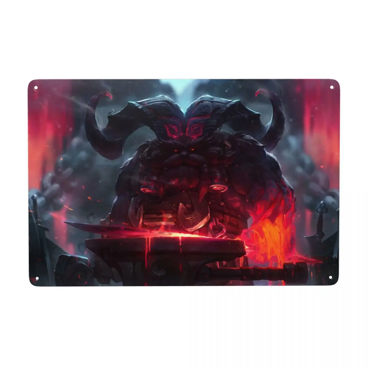 Vintage League Anime Game Legends letrero de Metal personalizado Ornn ...