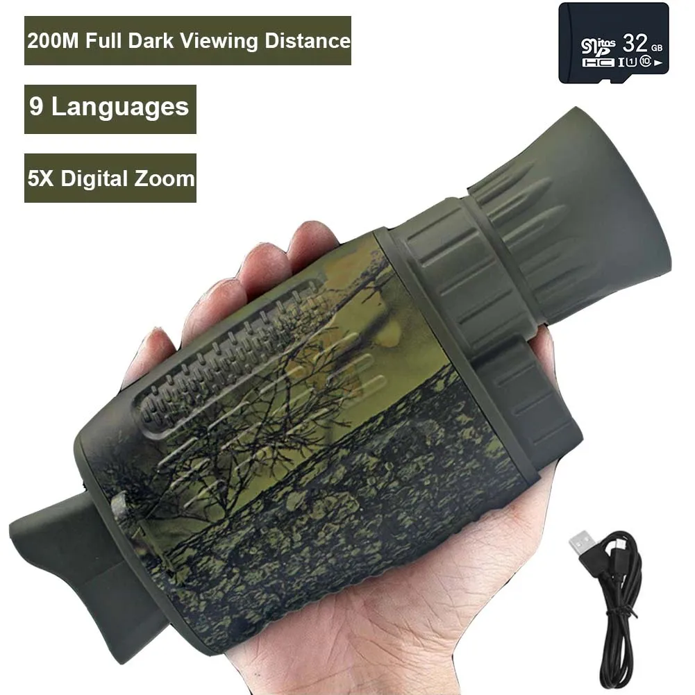 NV1000-Night-Vision-Monocular-Infrared-Camera-9-Languages-5X-Digital ...