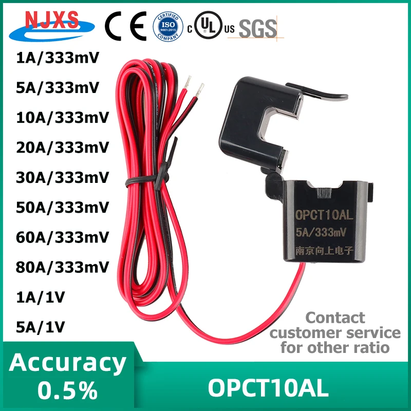 NJXS-OPCT10AL-Precision-Split-Core-Current-Transformer-AC-1A-5A-10A-20A ...