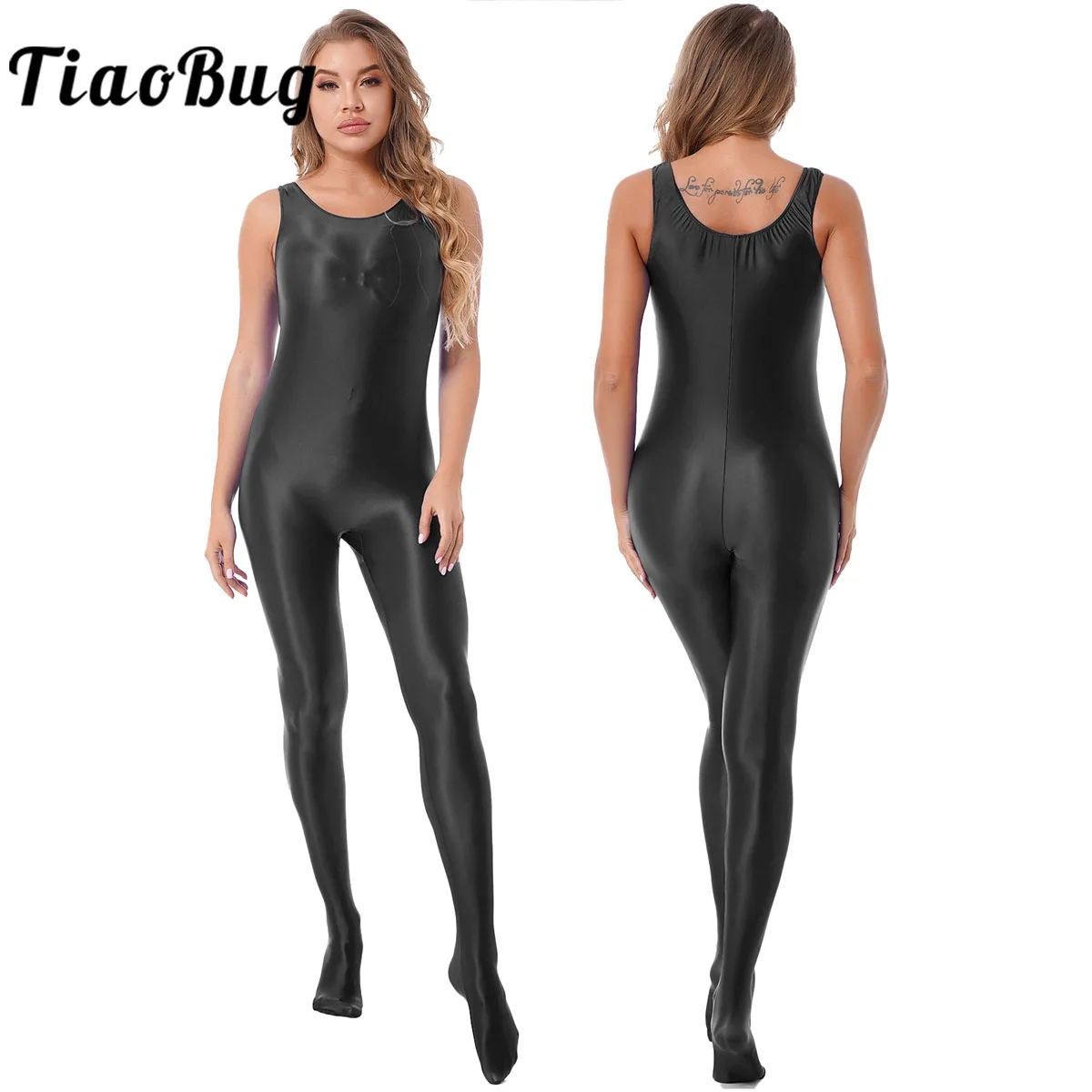 Womens Fashion Sleeveless One Piece Bodysuit Sport Fitness Tight ...