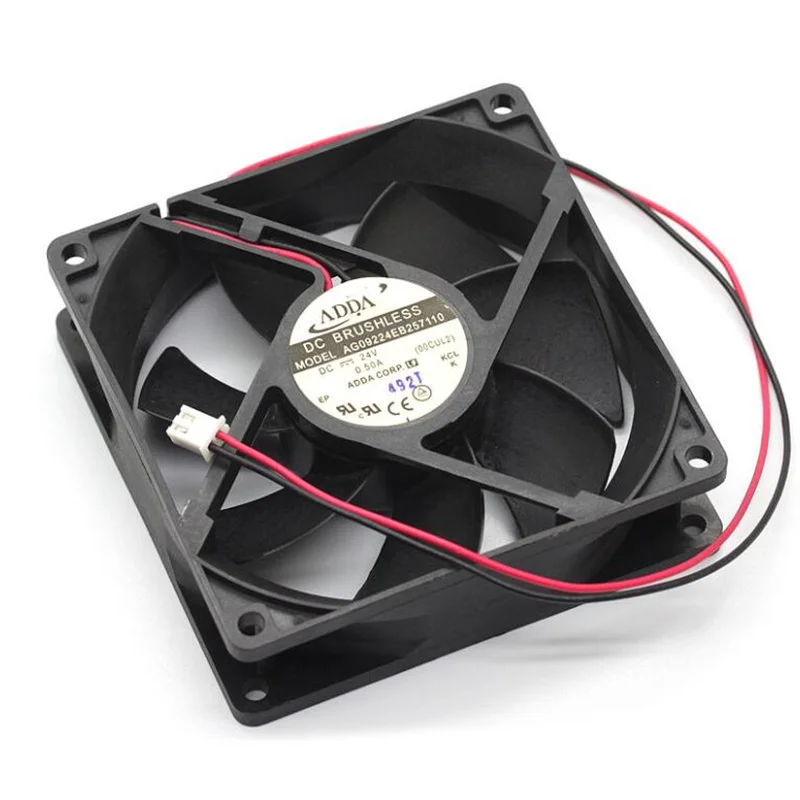 Original ADDA fan AG09224EB257110 9CM 24V 0.50A 9225 two-wire inverter ...