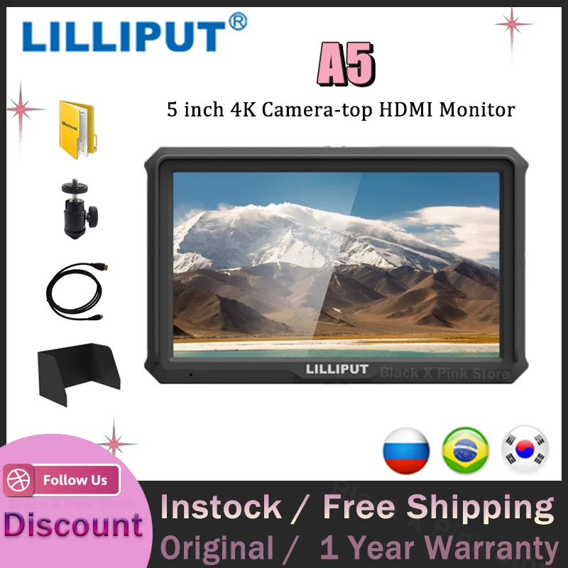 Lilliput-A5-Latest-5-1920x1080-IPS-4K-HDMI-compatible-Camera-Monitor ...