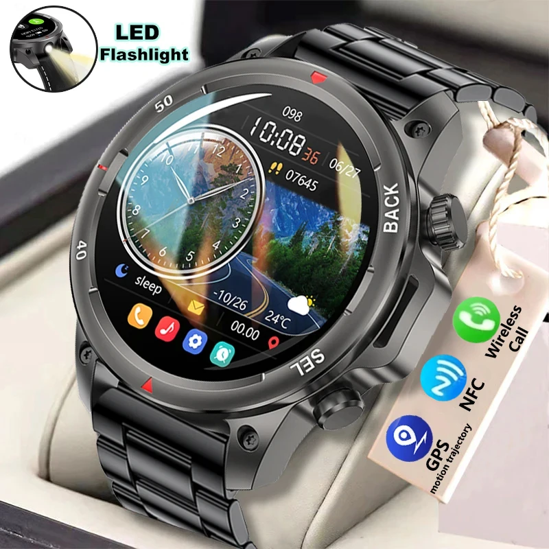 2024-New-Bluetooth-Calling-Men-s-Smartwatch-LED-Outdoor-Fitness-Health ...