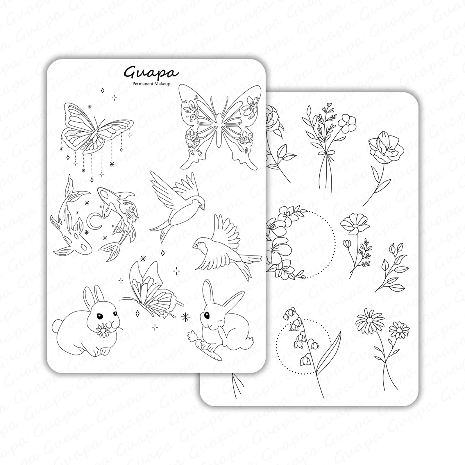 Professional-Fine-Line-Tiny-Tattoo-Practice-Sheet-Pre-Printed-Small ...