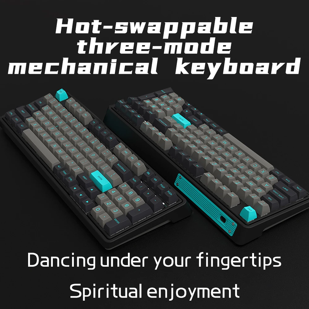Hot-Swappable-Bluetooth-Wired-mechanical-Game-Keyboard-RGB98-Key-DIY ...