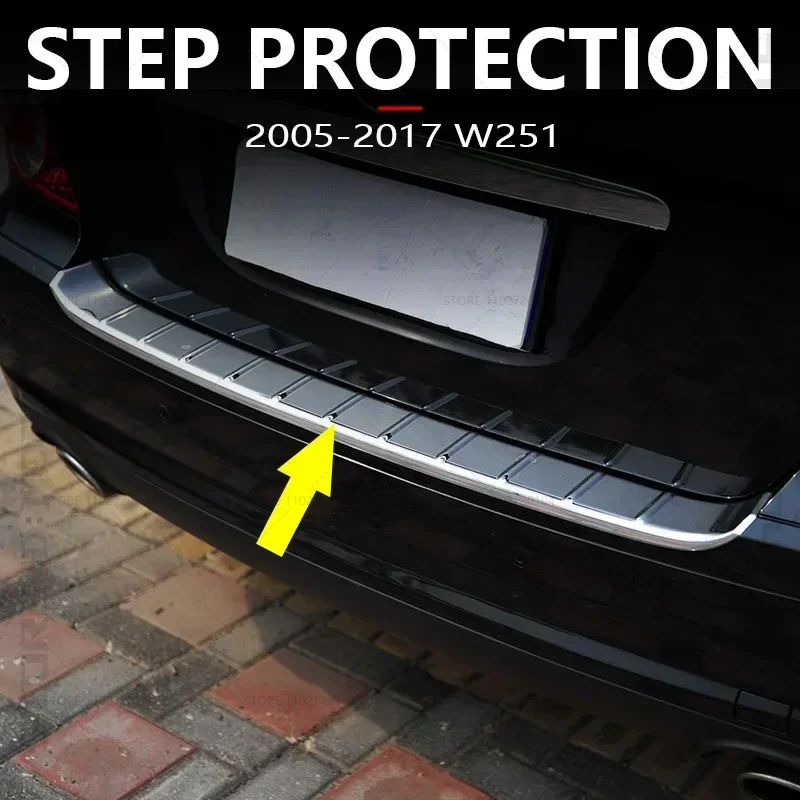 Dla-2005-2017-W251-Mercedes-Benz-R-Class-Chromowana-os-ona-tylnego ...