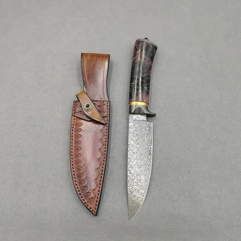New-Arrival-Sharp-Damascus-Steel-Blade-Tactical-Military-Camping-Fixed ...