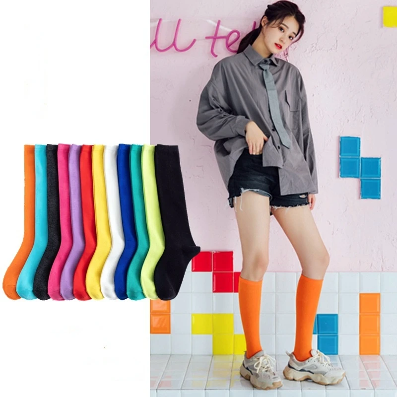 Long Socks Korean Style | New Candy Colors Socks | Candy Japanese ...