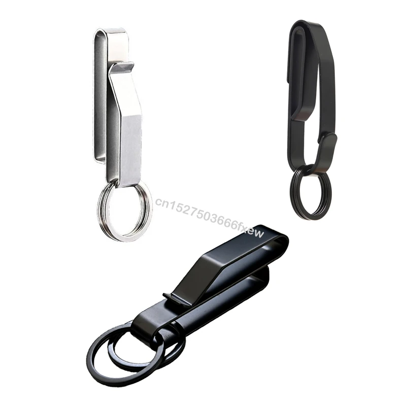 Stainless-Steel-Car-Keys-Clip-Waist-Hanging-Keyring-Holder-Belt-Outdoor ...