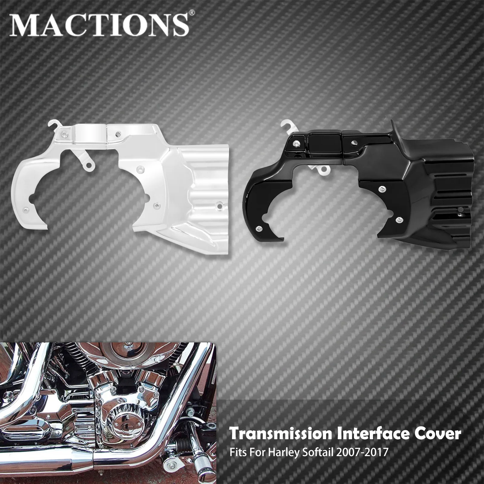 Motorcycle-Engine-Transmission-Interface-Cover-For-Harley-Softail-Fat ...