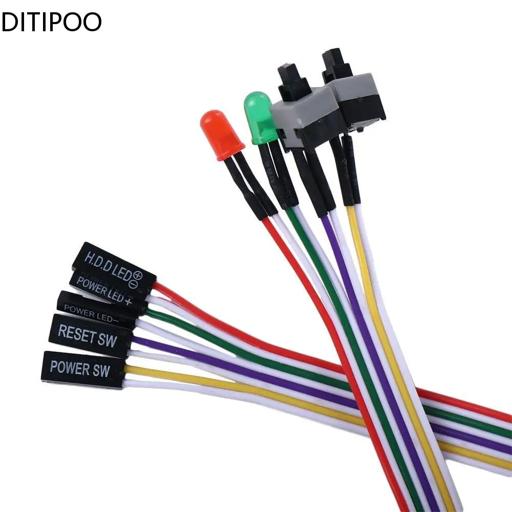 68CM-Slim-ATX-PC-Computer-Motherboard-Power-Cable-Original-On-Off-Reset ...