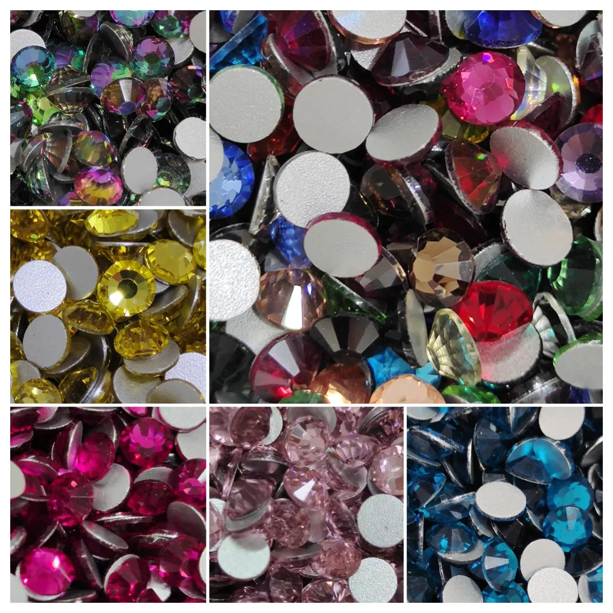 Size Ss6 Ss10 Ss12 Ss16 Ss20 Crystal Rhinestones Non Hot Fix Flat Back ...