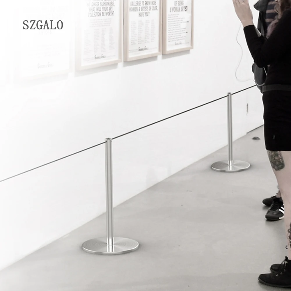 Museum-Short-Stanchions-with-Cord-Stainless-Steel-Mini-Stanchion-Low ...