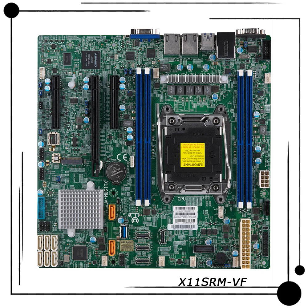 Placa base microATX para servidor Supermicro, X11SRM VF, C422, Chipset DDR4, PCI E 3,0 ...