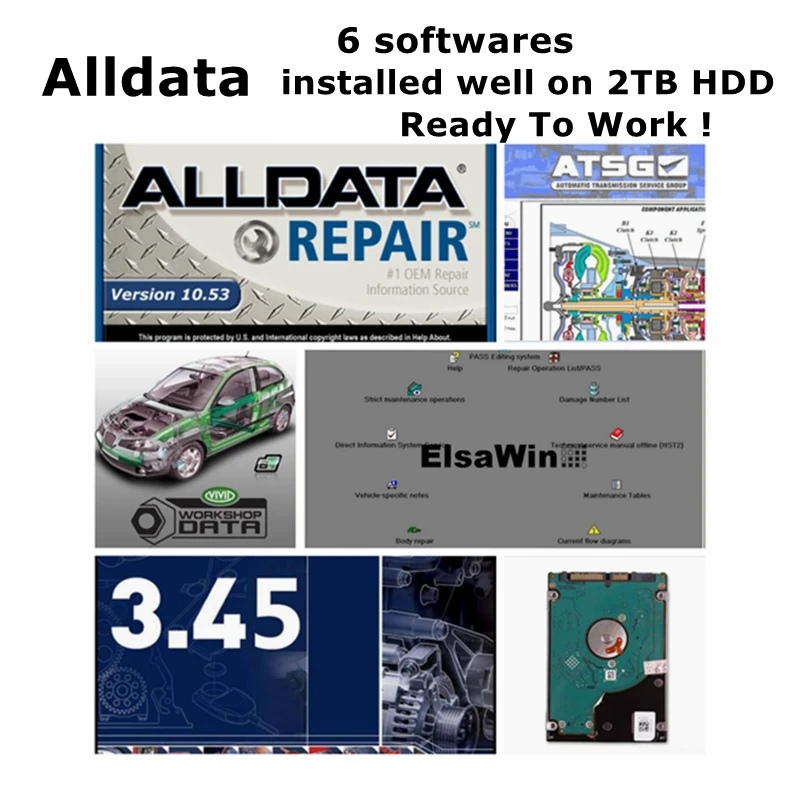 2024 Hot All Data Auto Repair Software Alldata 10 53 Mit Chell Od5