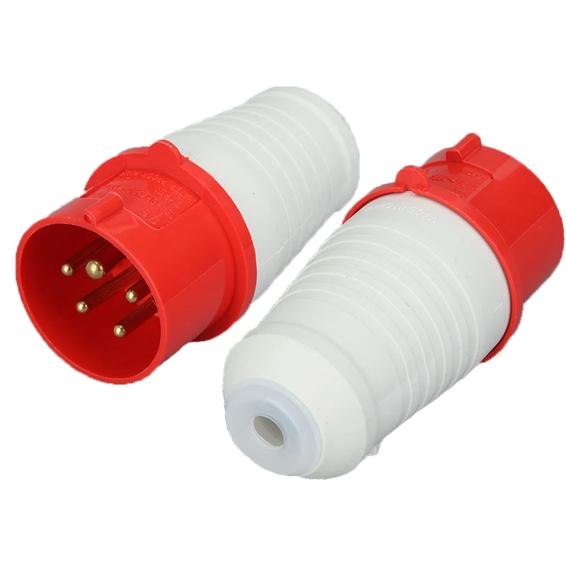16A-IP44-5-Pin-3P-E-N-Industrial-site-Plug-sockets-380-415V-Male-Female ...