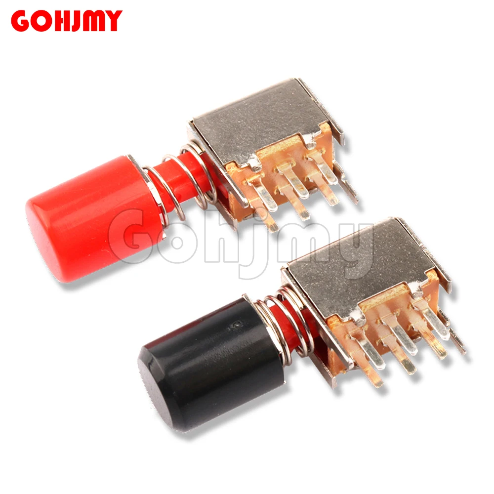 10pcs-PS-22F03-A03-Right-Angle-PCB-Latching-Push-Button-Switch-DPDT ...