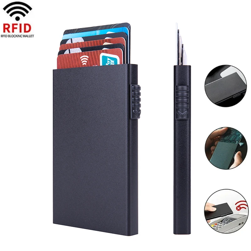 Rfid-Smart-Wallet-Credit-Card-Holder-Metal-Thin-Slim-Men-Women-Wallets ...