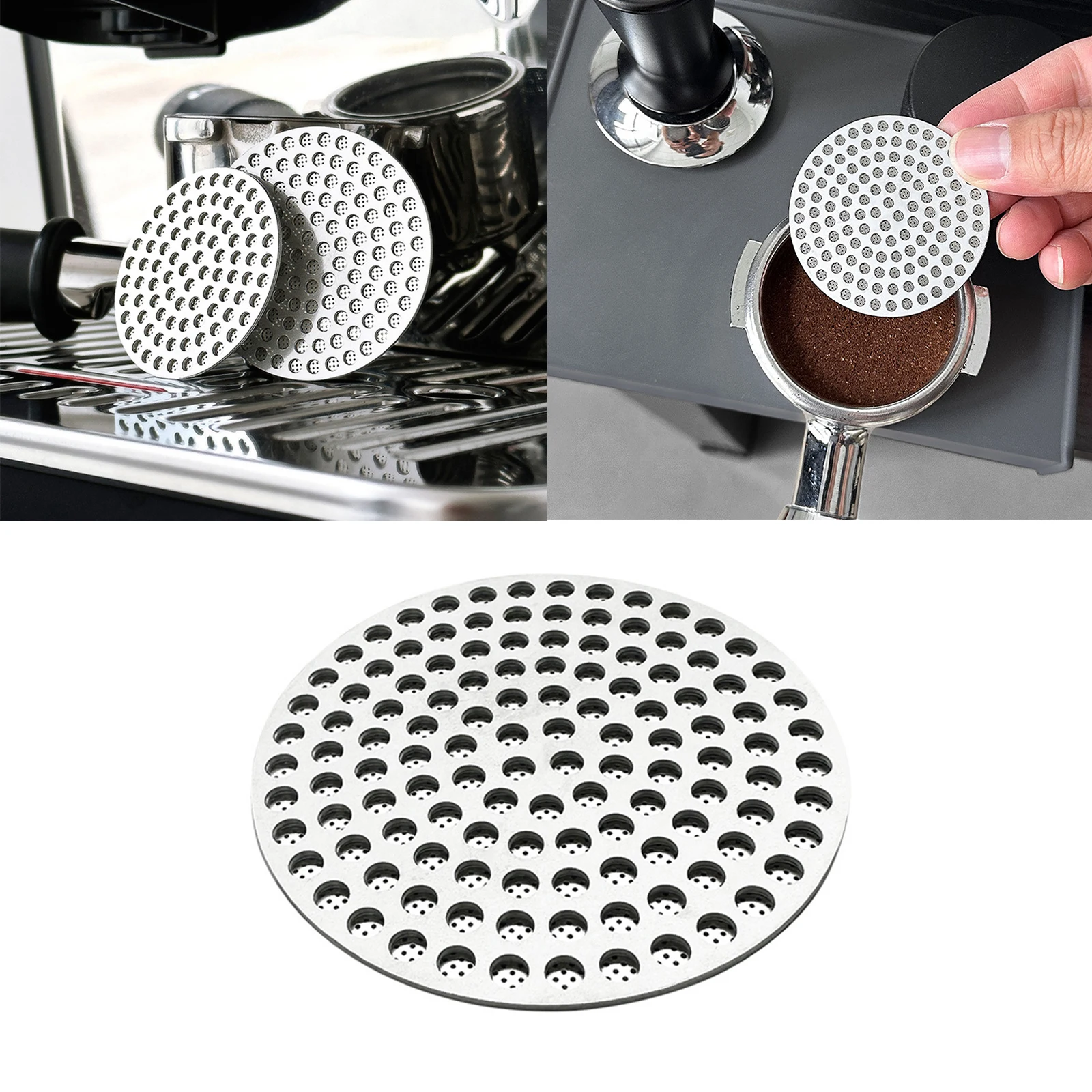 51-53-58mm-Kitchen-Coffee-Puck-Stainless-Steel-Double-Layer-Fine-Filter ...