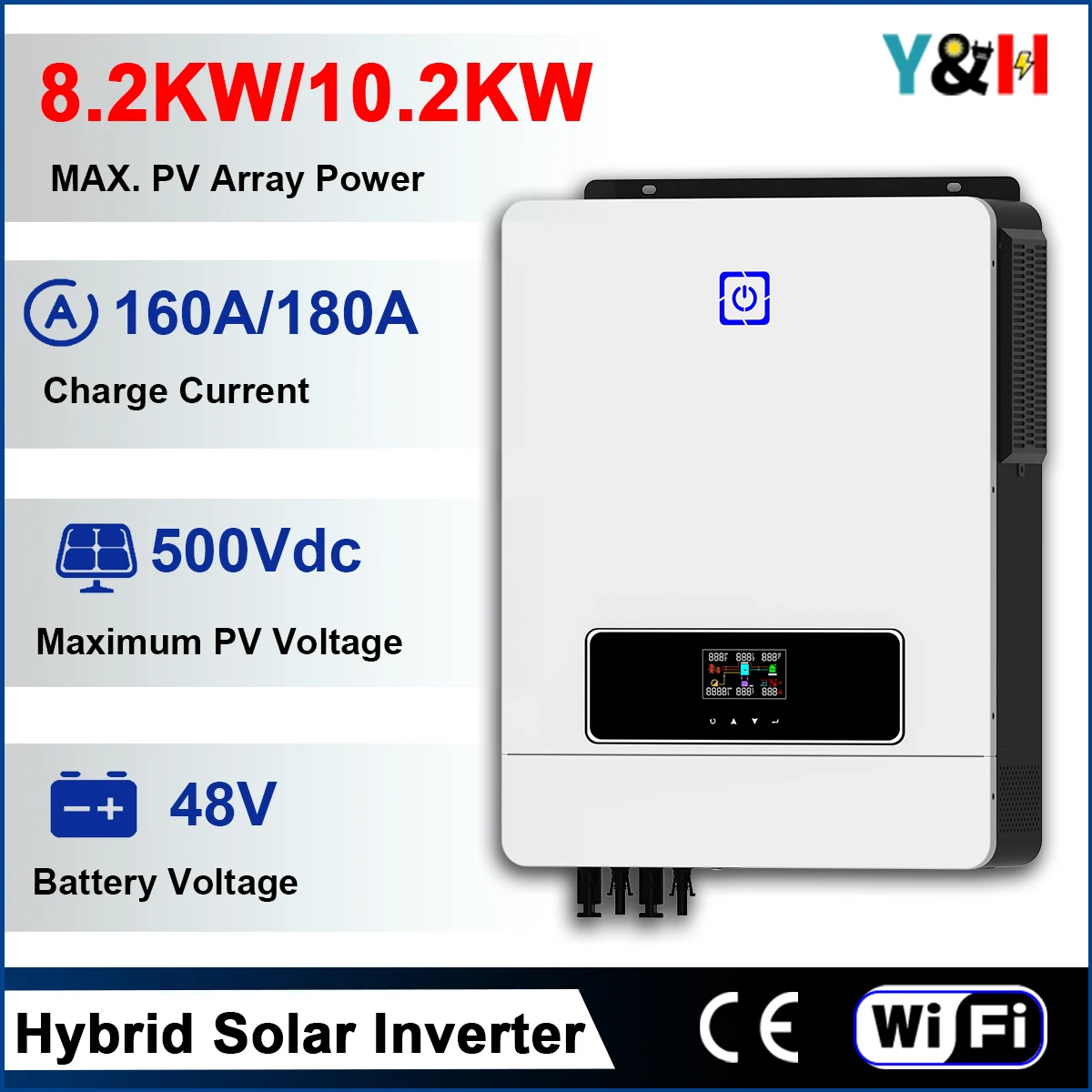 Mppt 160a 180a On-grid/off-grid 8.2kw 10.2kw Pure Sine Wave Inverter ...