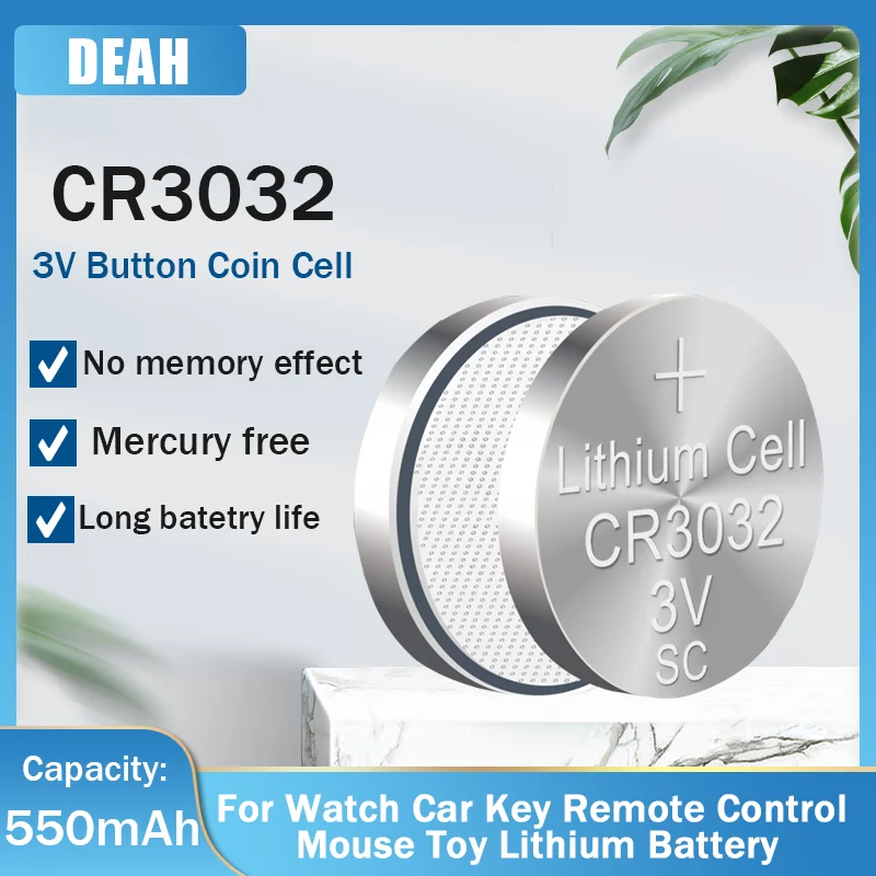 2-10pcs CR3032 3032 3V 550mAh Lithium Battery CR 3032 Button Coin Cell ...