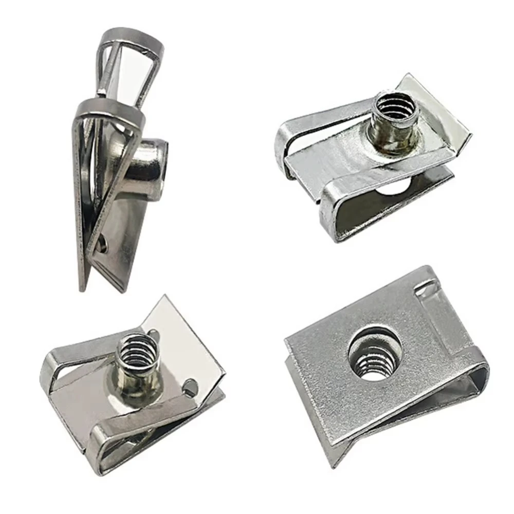 Stainless Steel U Type Clips Plate Leaf Spring Nut M6 M5 M4 M8 8mm 5mm ...