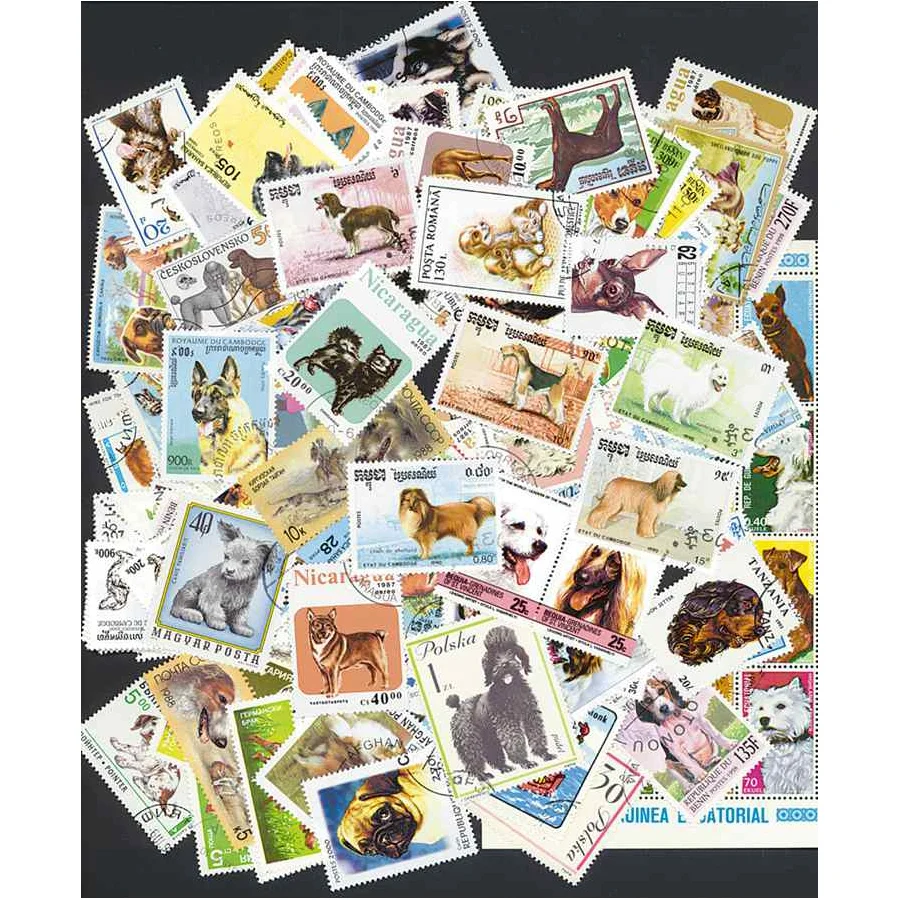 50pcs-100Pcs-Dogs-Pets-Animal-Pet-Topic-Stamps-Original-Postage-Stamp ...