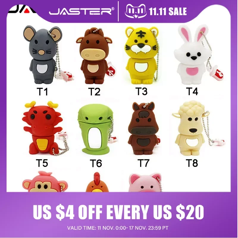 Chinese-Zodiac-usb-flash-drive-disk-animal-green-snake-chicken-rabbit ...
