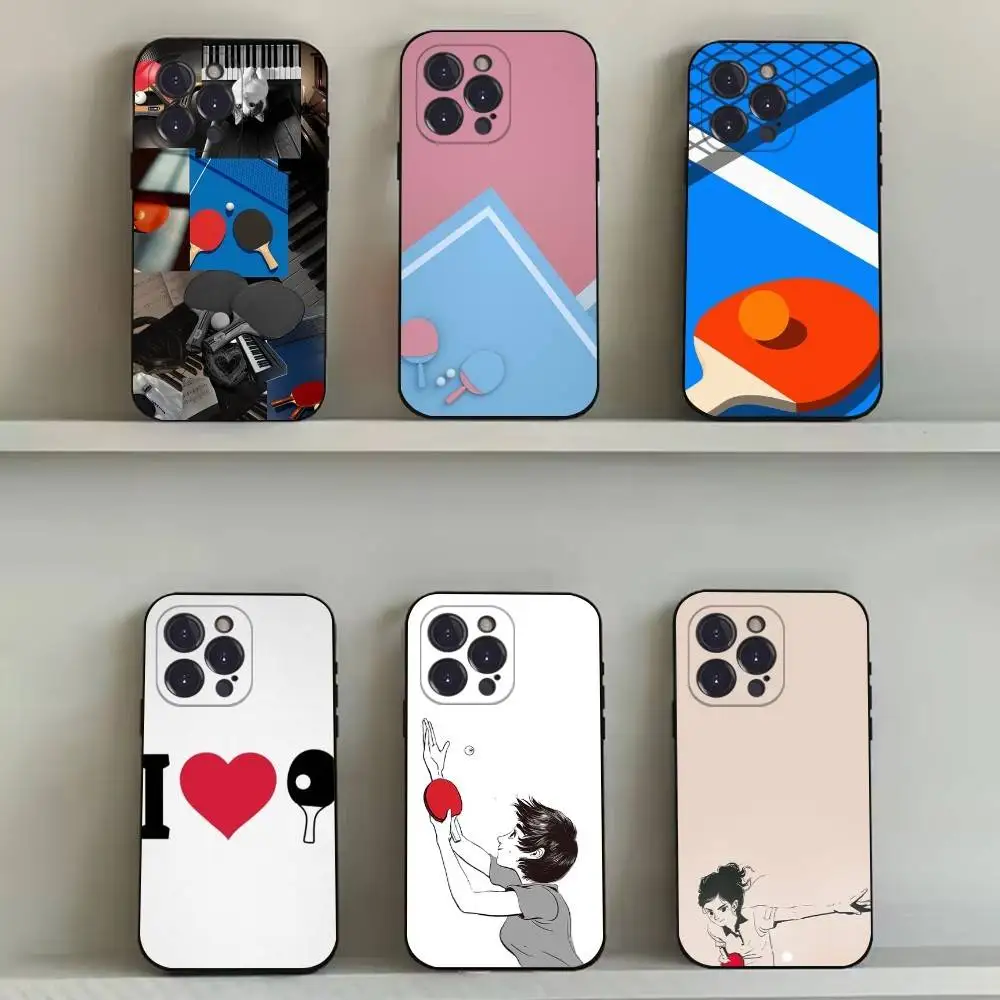 Table Tennis Racket Ping Pong Phone Case For iPhone 16,15,14,13,12,11 ...