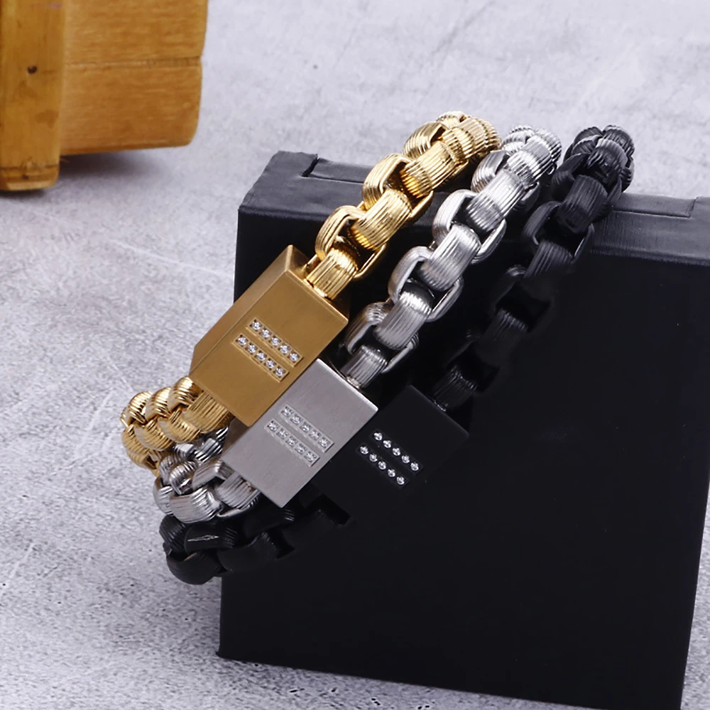 Simple-Fashion-Quadrate-metal-Men-s-Bracelet-316L-Stainless-Steel-Punk ...