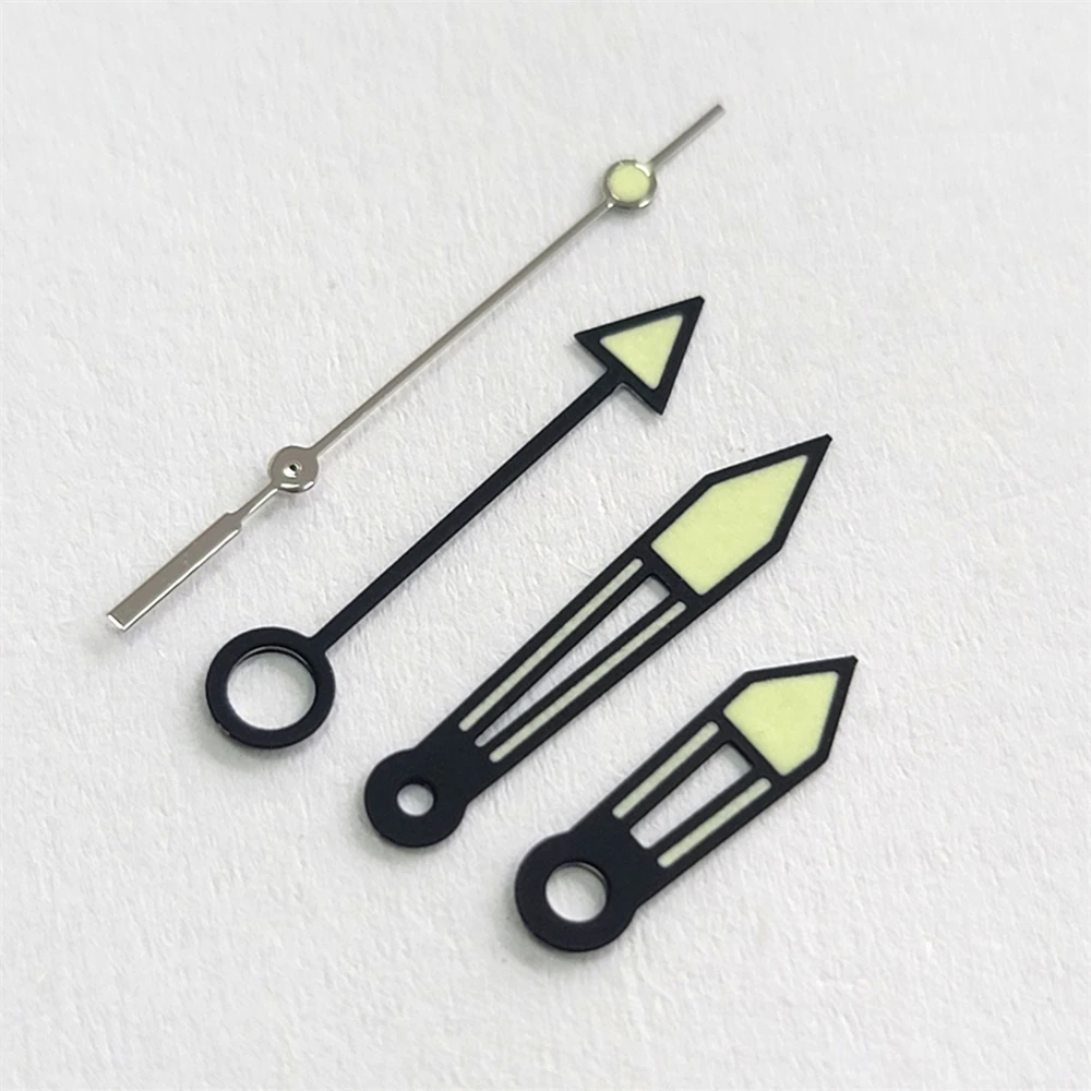 NH34-Hands-Black-Green-Four-Watch-Needles-Green-Luminous-Watch-Pointers ...