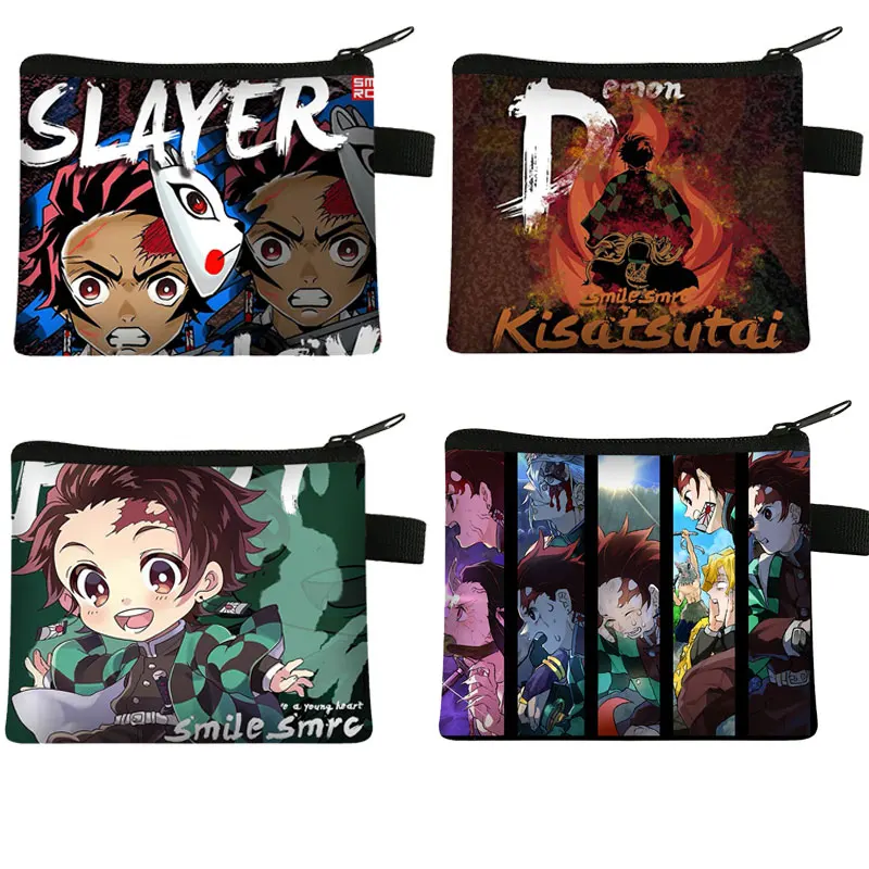 Anime Demon Slayer Kimetsu No Yaiba Tanjiro Kamado Wallet Short Purse ...