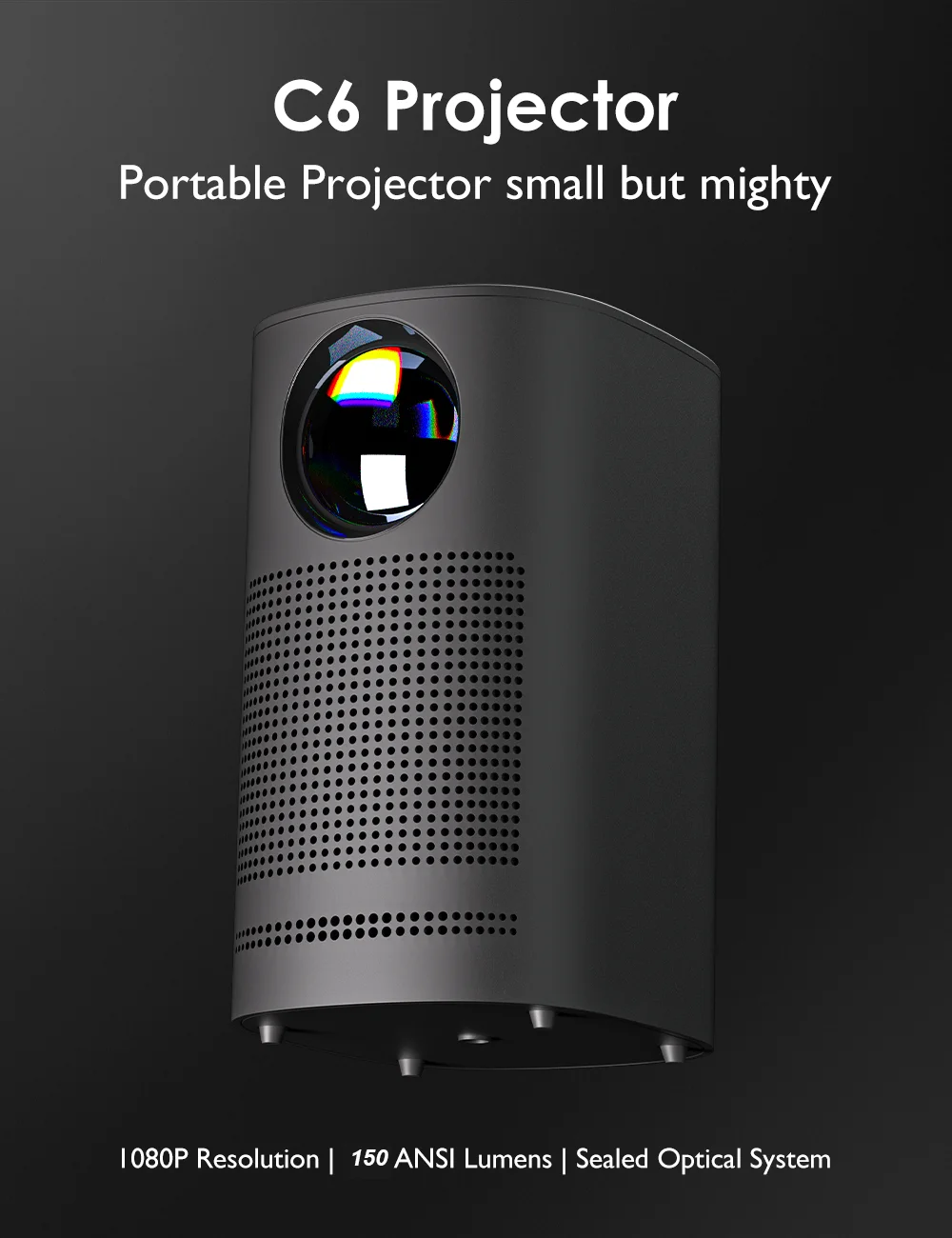 HONGTOP Android Projector Portable WIFI Projector Mini Smart Real 1080P ...