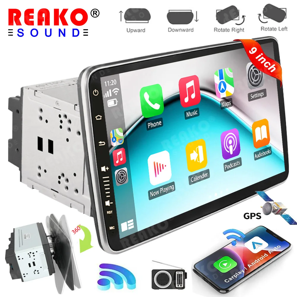 REAKOSOUND-9-Inch-Carplay-Car-Stereo-Universal-2Din-Android-Radio-360 ...