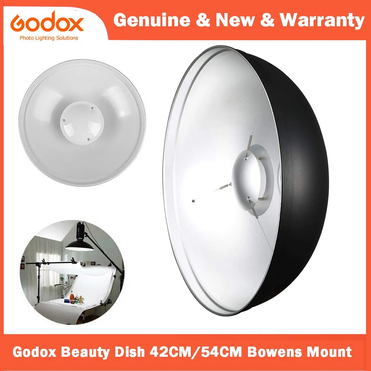 Godox BDR-W Beauty Dish 42CM 16" 55CM 21" Bowens Mount Standard ...