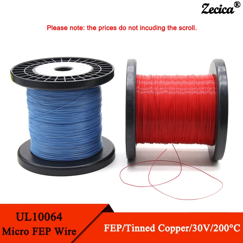 50-500M-PTFE-Wire-UL10064-40-36-34-32-30-28-26AWG-PEP-Plastic-Solder ...