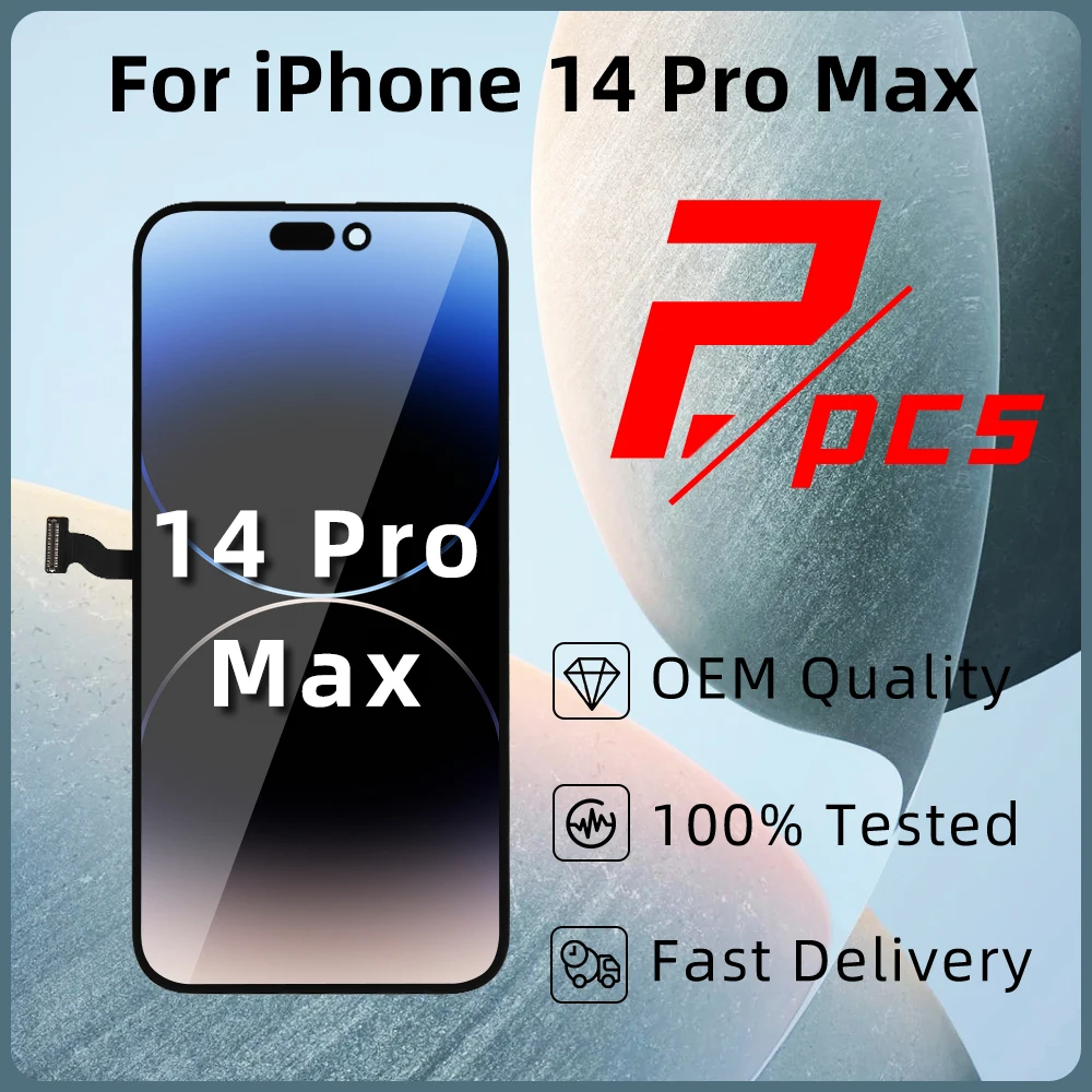 2PCS-OEM-quality-For-iPhone-14-Pro-Max-LCD-Display-Digitizer-Assembly ...