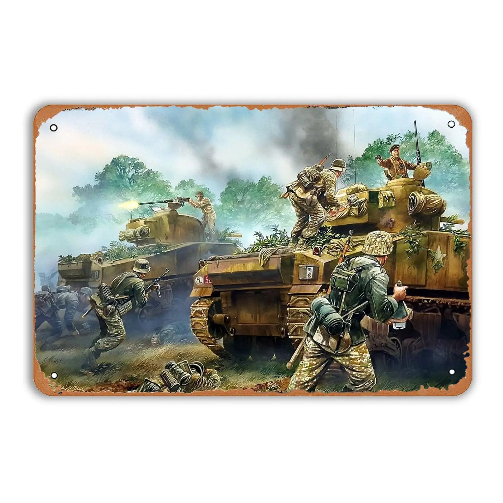 German-Tanks-Metal-Tin-Sign-Worlds-War-Tank-Vintage-Metal-Signs-For-Men ...