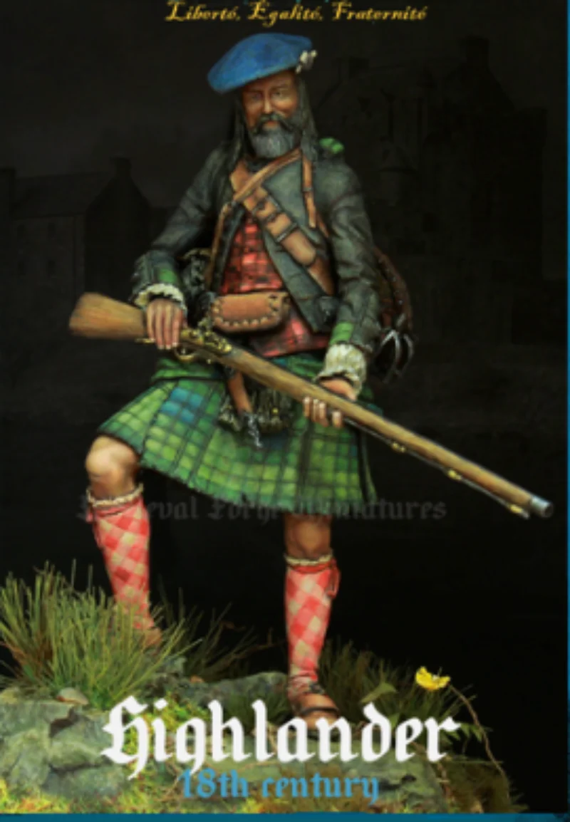 1-24-Scale-Resin-Figure-Assembled-Model-Kit-Highlander-18-Century ...