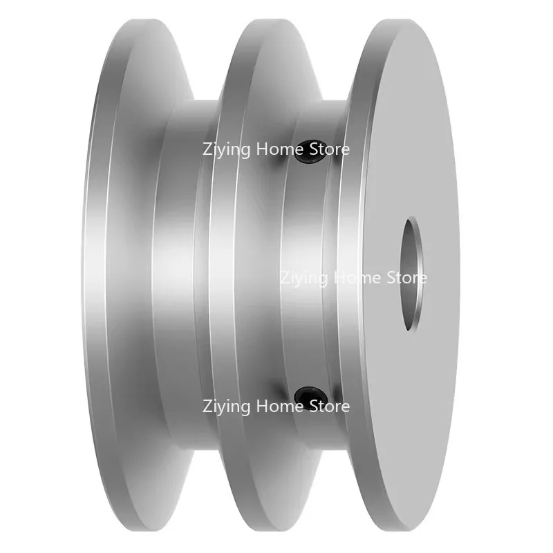 1pcs Double V-Groove Aluminum Drive Pulley For A-Section V-Belt Pulleys ...
