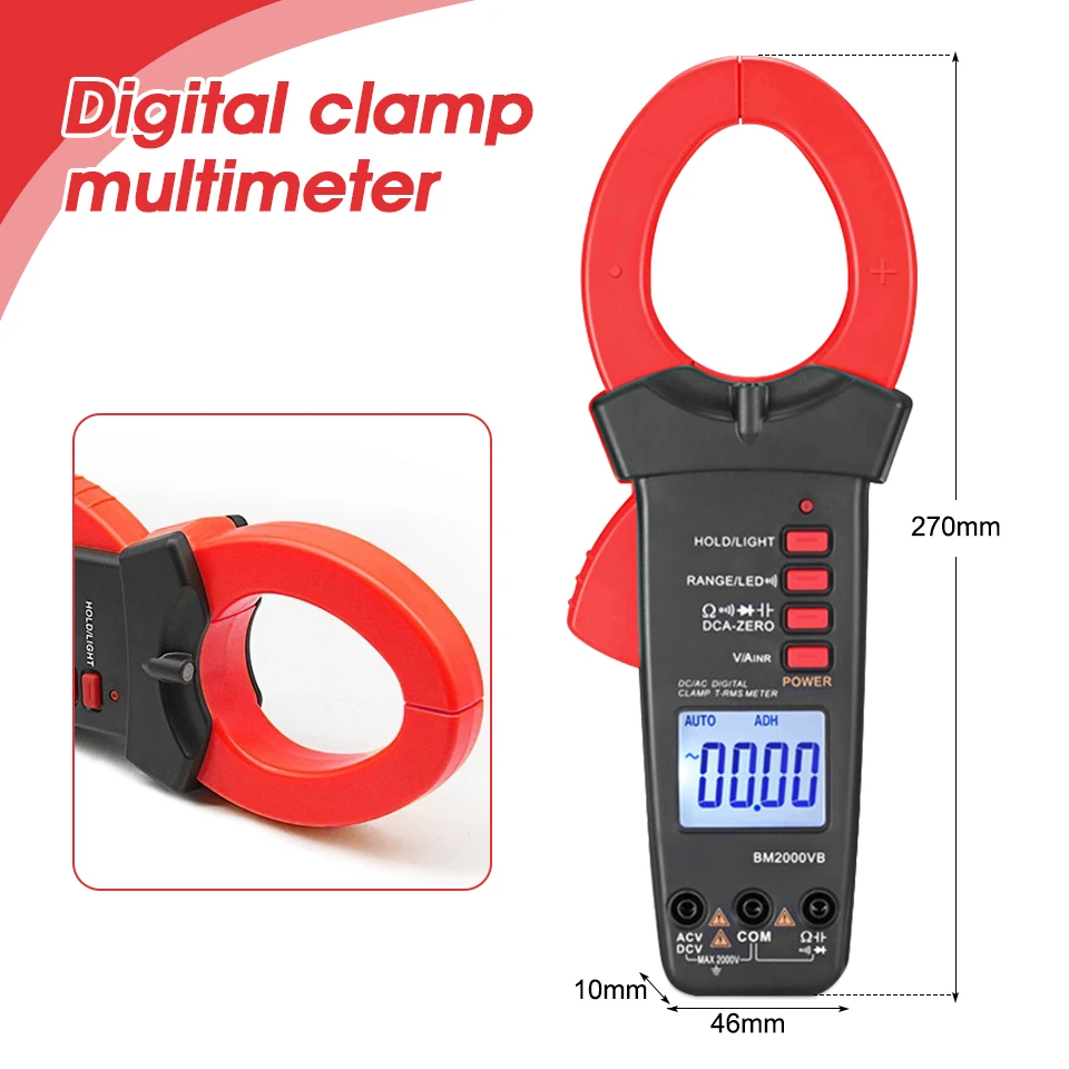 BM2000VB Digital clamp multimeter AC/DC current voltage 2000A/V ...