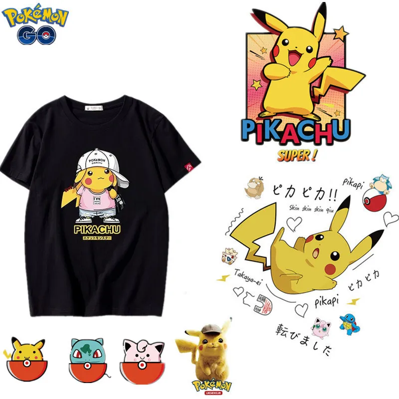 Pokemon-Thermal-Stickers-for-Parentchild-outfit-Hat-Heat-Transfer ...