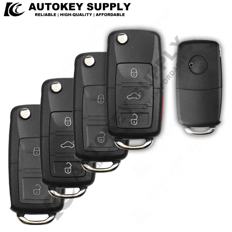 AutokeySupply-Folding-Car-Remote-Flip-Key-Shell-Case-Fob-AKVWF107-For ...