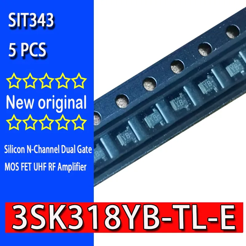 5PCS 100% new original spot 3SK318YB-TL-E marking:YB- UHF RF Amplifier ...