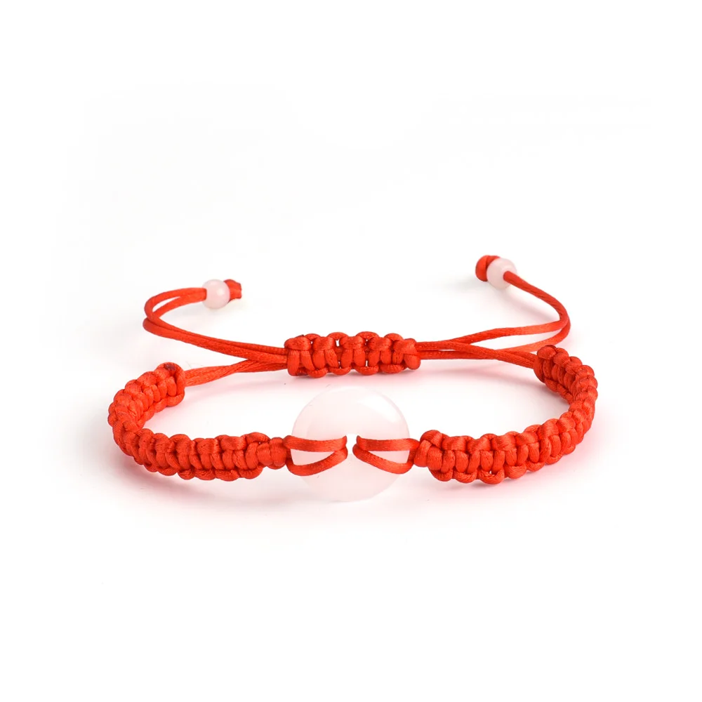 Bracelet Portebonheur En Corde Rouge 2 Pièces Réglable Pour Couple ...