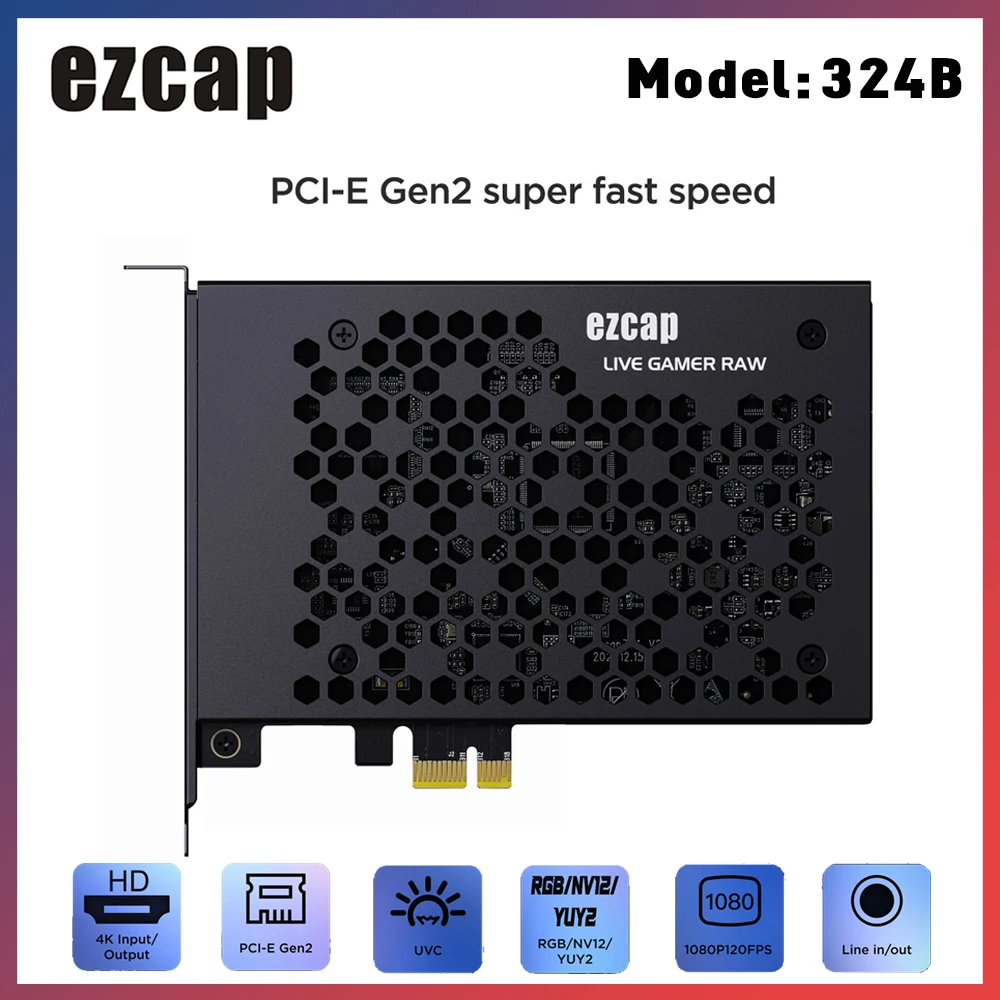 Ezcap324B-Video-Capture-Card-Live-Gamer-Raw-PCIE-4K-Video-Game-Capture ...