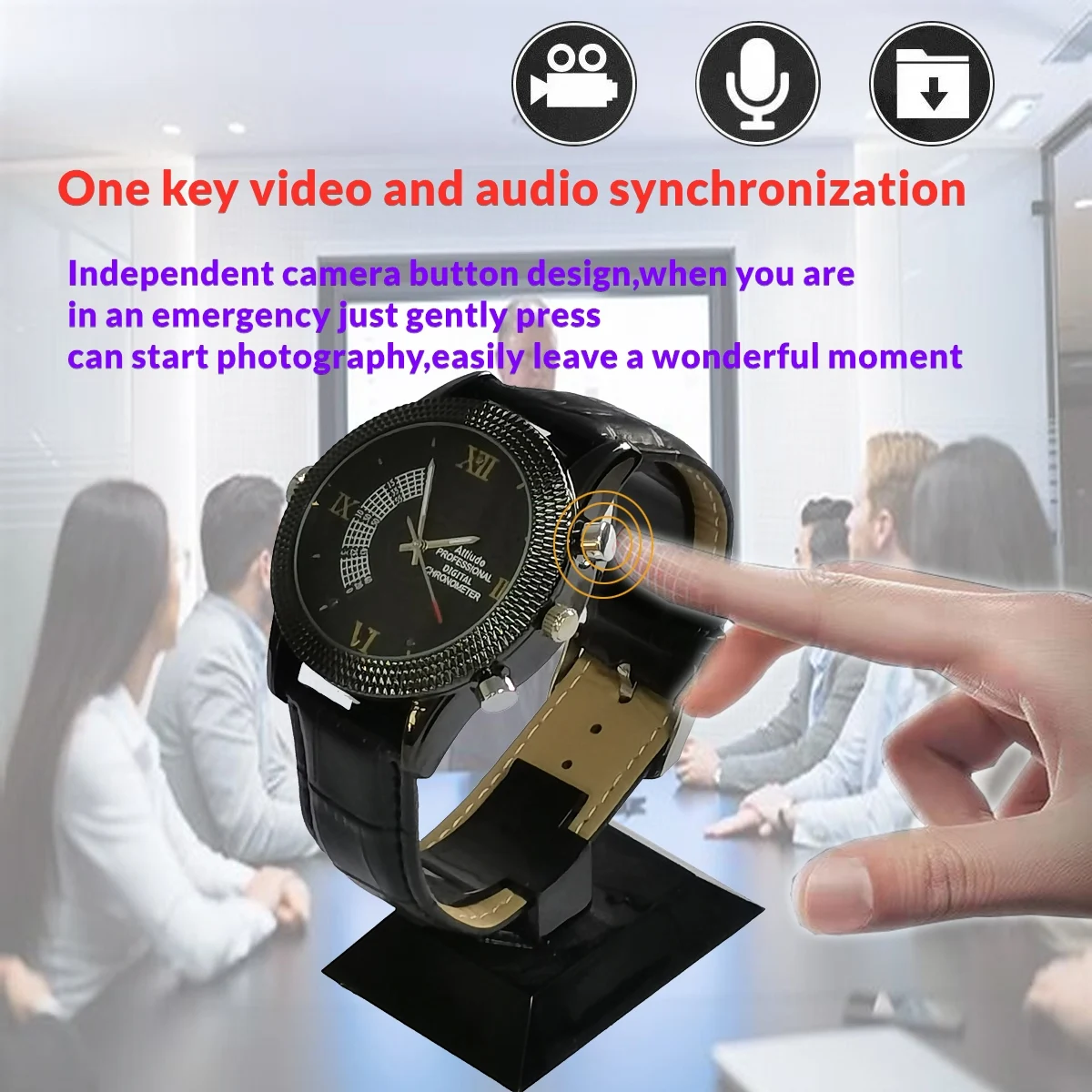 Mini Camera Full 1080P HD Smart Watch Mini Camera Infrared Night Vision ...