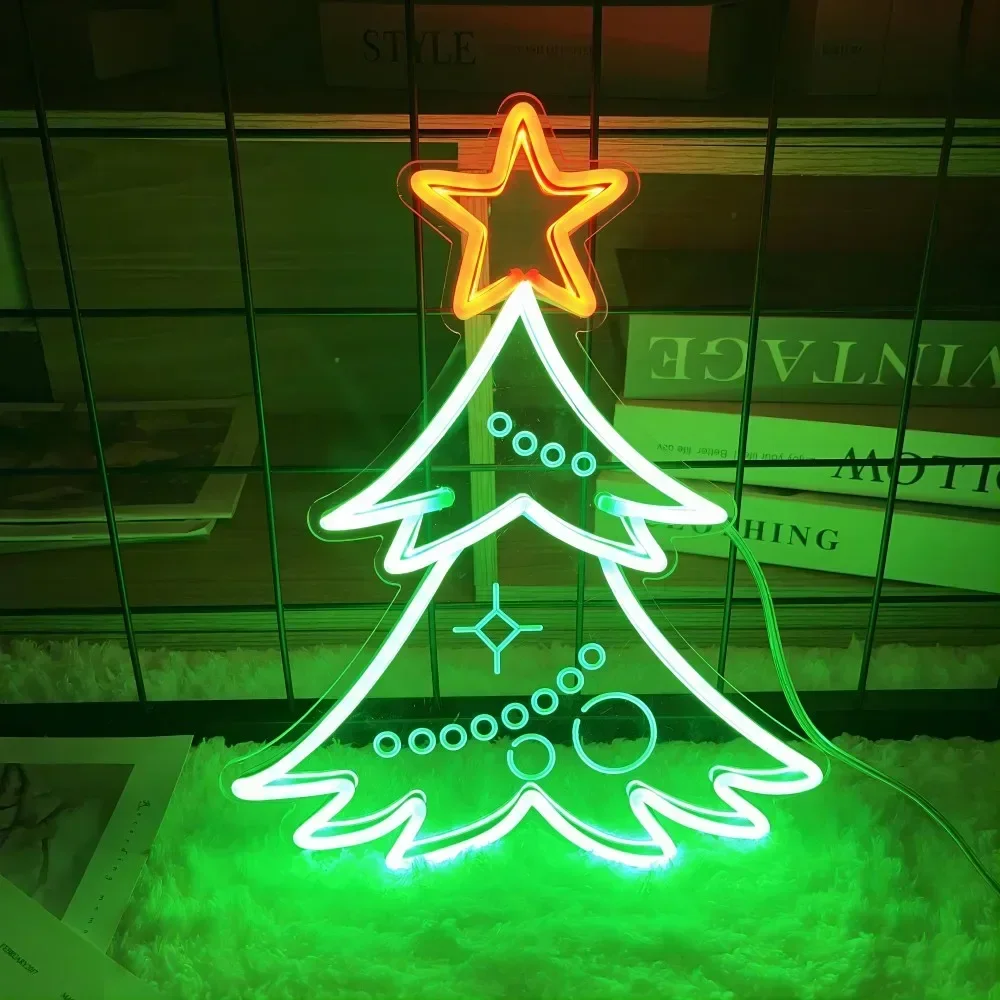 Letrero-de-ne-n-para-rbol-de-Navidad-luces-Led-personalizadas-con ...