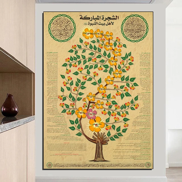 Arabic Calligraphy Art Tree